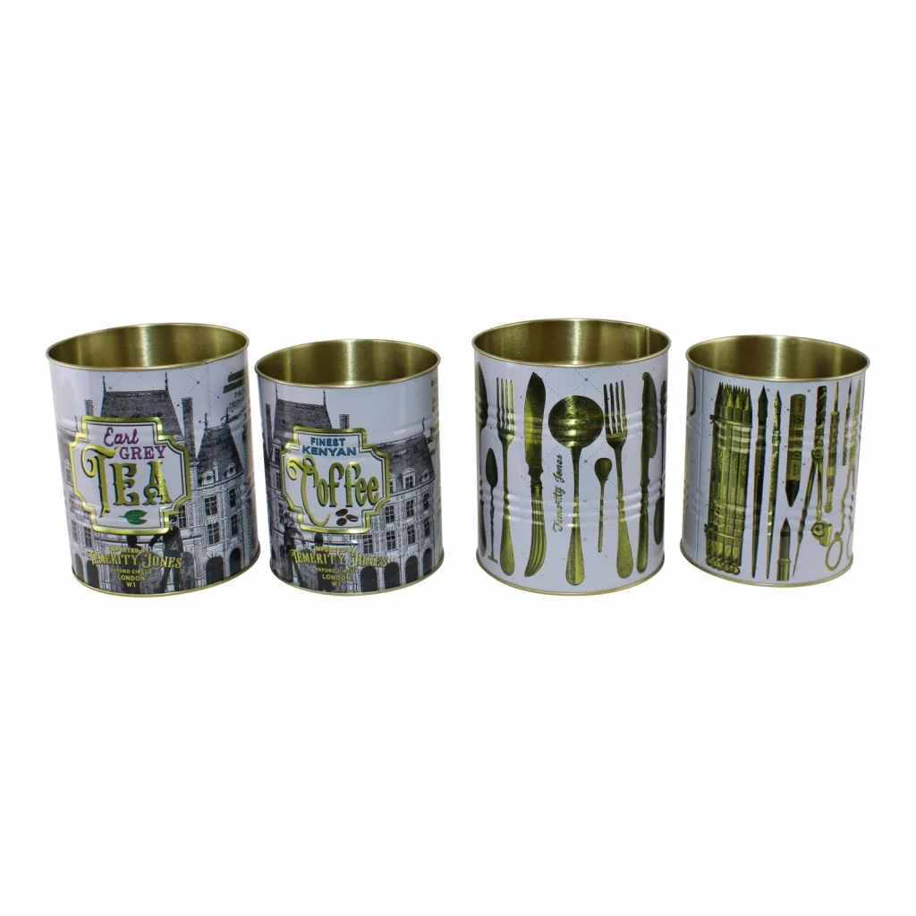EagleWiz Set of 4 Vintage Style Storage Tins | EagleWiz
