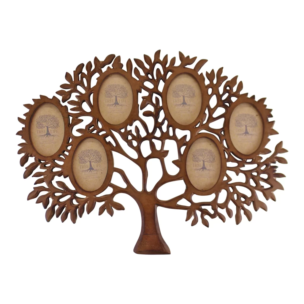 Wooden Multi Photo Frame, Tree Of Life Design | EagleWiz