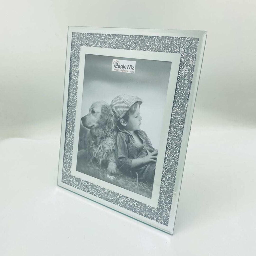 Crushed Crystal Glass Photo Frame